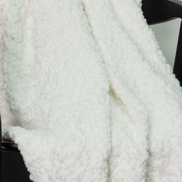 Boucle White Throw - The Linen Habit
